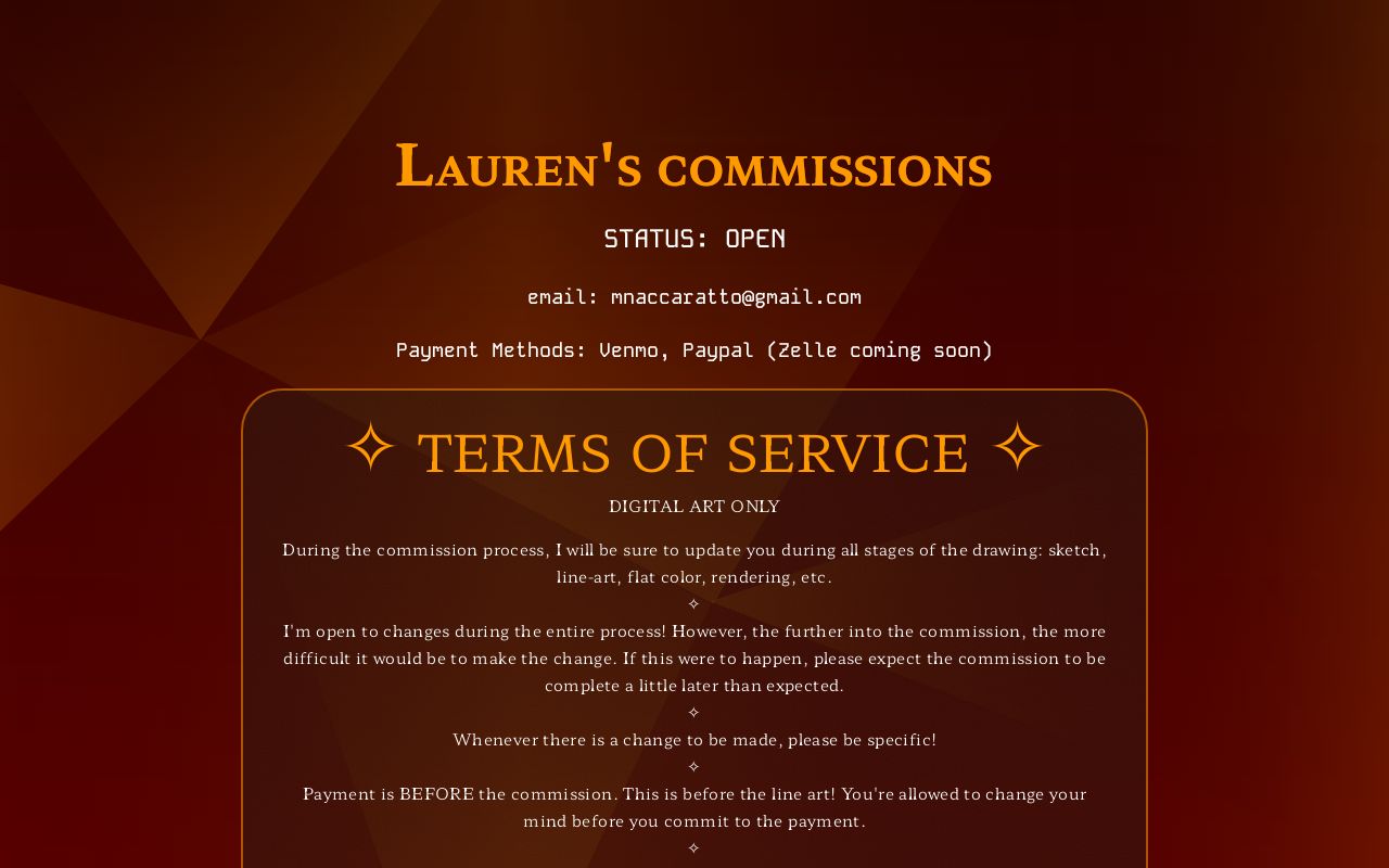 lauren's commissions